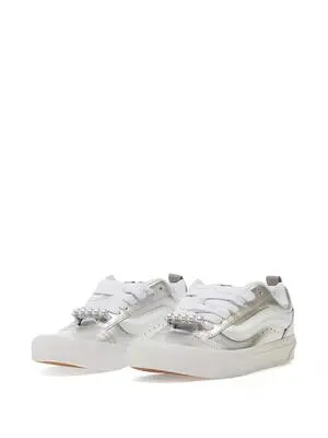 VANS Knu Skool Metallic Pearl Embellished Sneakers - Silver