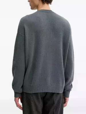 From Future Crew Neck Embroidered Logo Sweater - Grey