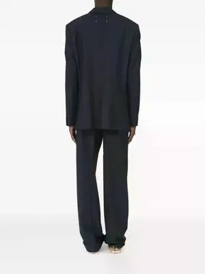 MAISON MARGIELA Pinstripe Wool Blazer - Blue