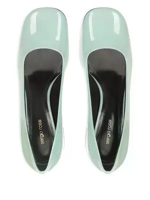 SERGIO ROSSI 55mm Block Heel Pumps - Blue