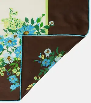 ALEMAIS Floral Silk Scarf - Multicoloured