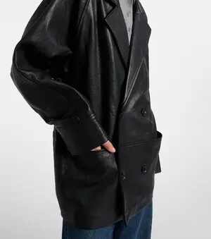 FRAME Oversized Leather Jacket