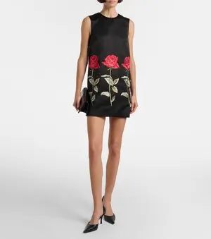 LEO LIN Yvonne Floral Embroidered Mini Dress