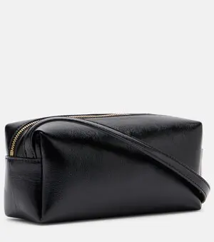 Khaite Mini Leather Cross Body Bag - Black