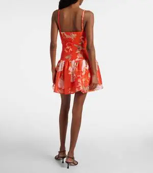 LEO LIN Lorena Floral Ruffled Mini Dress