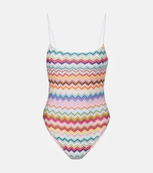 Missoni Zig Zag Lame Swimsuit - Multicoloured