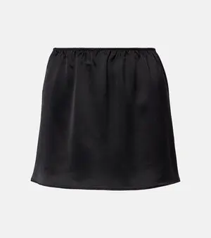 LESET Barb Satin Miniskirt