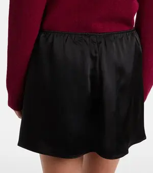 LESET Barb Satin Miniskirt