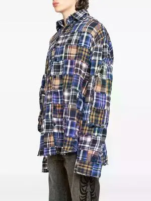 WHO DECIDES WAR Patchwork-design Shirt