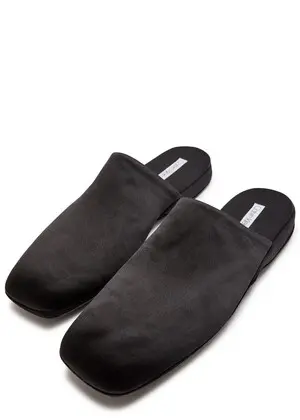 Calvin Klein Satin Square Toe Slip-on Slippers