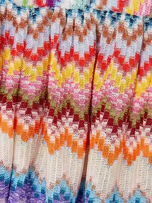 Missoni Striped Metallic Crochet-knit Halterneck Playsuit