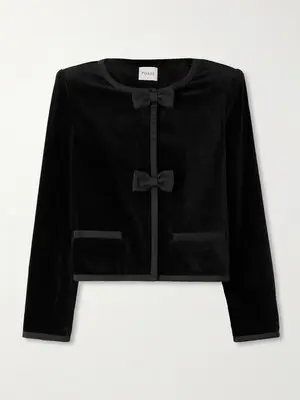 Posse Quincy Cropped Cotton-velvet Jacket