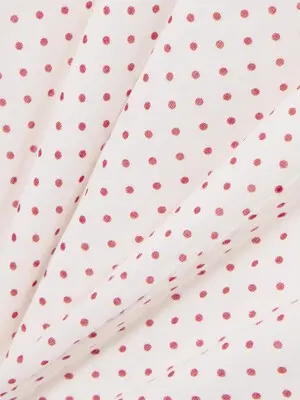 Posse Marlowe Ruffled Polka-dot Cotton-voile Midi Dress - Neutrals