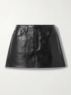 AGOLDE Keira Recycled Leather-blend Mini Skirt