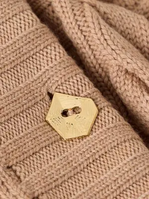 VIOLANTE NESSI Tracey Belted Cable-knit Wool Cardigan