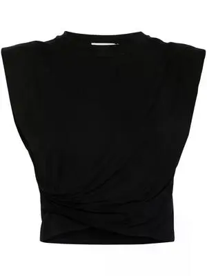 Simkhai Estelle Draped-detail Top - Black