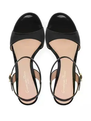GIANVITO ROSSI Calf Leather Platform Heeled Sandals