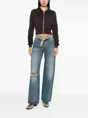 Our Legacy Ripped Detail Wide-leg Jeans - Blue