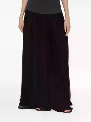 Posse Solene Gathered Maxi Skirt - Black