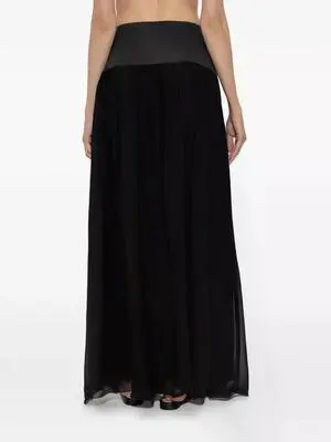 Posse Solene Gathered Maxi Skirt - Black