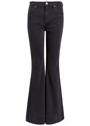 Alice + Olivia Embroidered Bell-bottom Jeans