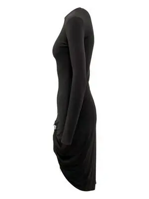 Coperni Buckle Detail Asymmetric Hem Dress