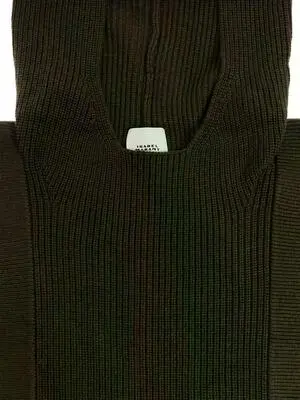 Isabel Marant Étoile Ribbed Wool Hooded Scarf - Black