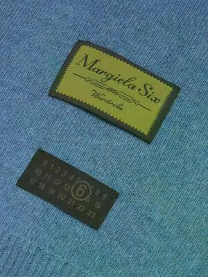MAISON MARGIELA Logo-patch Scarf - Blue
