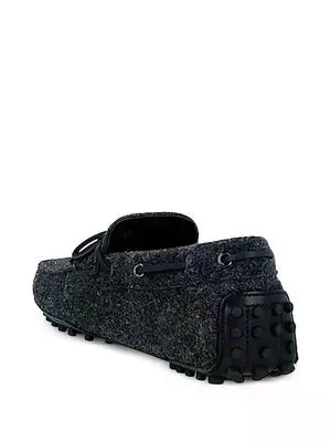 TOD'S Tie-fastening Felted Boat Shoes