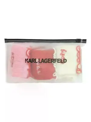 Karl Lagerfeld Embroidered Motif Socks Pack Of Three