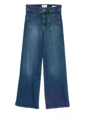 FRAME Button-fastening Wide-leg Jeans