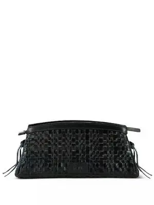 Staud Maude Woven Clutch Bag - Black