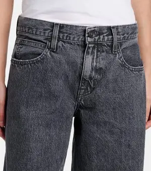 SLVRLAKE Mica Wide-leg Jeans In No Land - Black