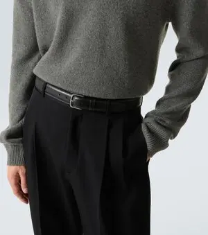 THE ROW Classic Leather Belt - Black