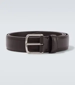 THE ROW Classic Leather Belt - Brown