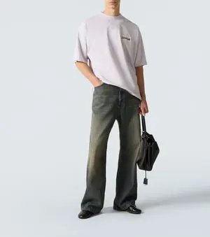 Balenciaga Logo Cotton Jersey T-shirt