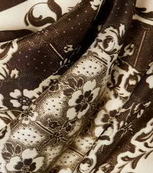 ALEMAIS Violet Floral Silk Scarf