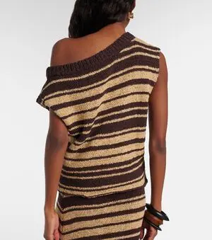 Faithfull The Brand Micah Striped Cotton-blend Top