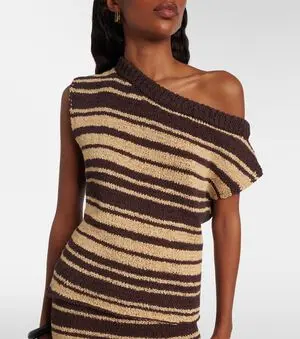 Faithfull The Brand Micah Striped Cotton-blend Top