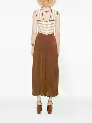 Zimmermann Sleeveless Cross-front Striped Dress