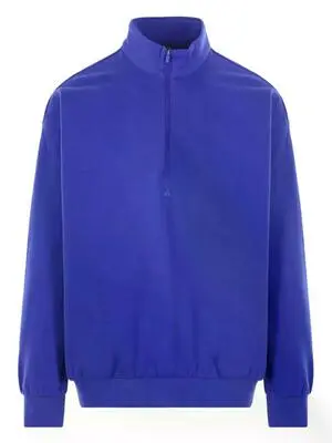 Adidas Basketball Logo Zip Sweatshirt - Blue