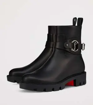 CHRISTIAN LOUBOUTIN Dianouchette Lug Leather Ankle Boots