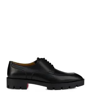 CHRISTIAN LOUBOUTIN Davisol Leather Derby Shoes - Black