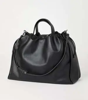 Brunello Cucinelli Large Leather Bucket Bag