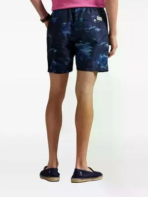 Polo Ralph Lauren Printed Swim Shorts - Blue