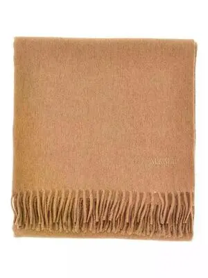 Max Mara Fringed Scarf Neutrals