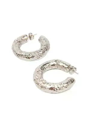 MAISON MARGIELA Tinfoil Textured Hoop Earrings
