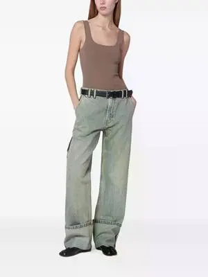 ENTIRE STUDIOS Square-neck Tank Top - Brown