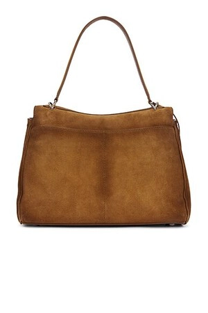 Balenciaga Rodeo Medium Suede Top Handle Bag - Camel