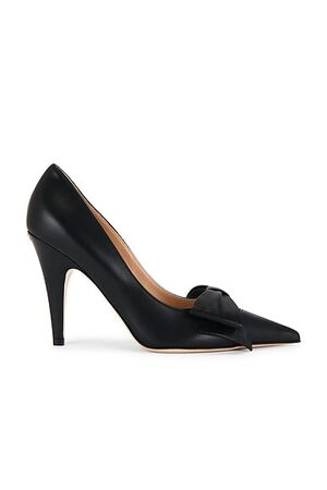 Valentino Garavani Bow Detailing Leather Stiletto Pumps - Nero